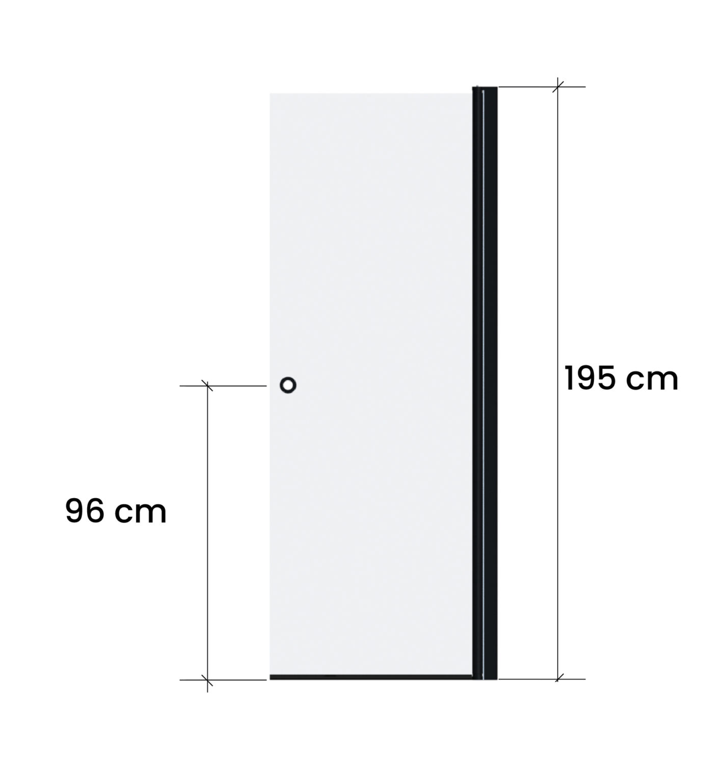 SSK-M - hingedel dušisein - MUST profiil/KIRGAS klaas