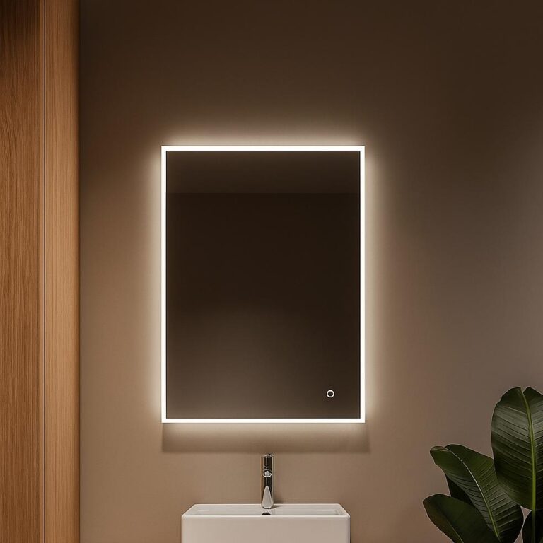 LED-peegel Avonia neljakandiline - udueemaldusega